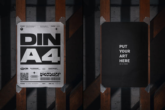 Basement A4 Poster Mockup - Wall Taped – flyerwrk