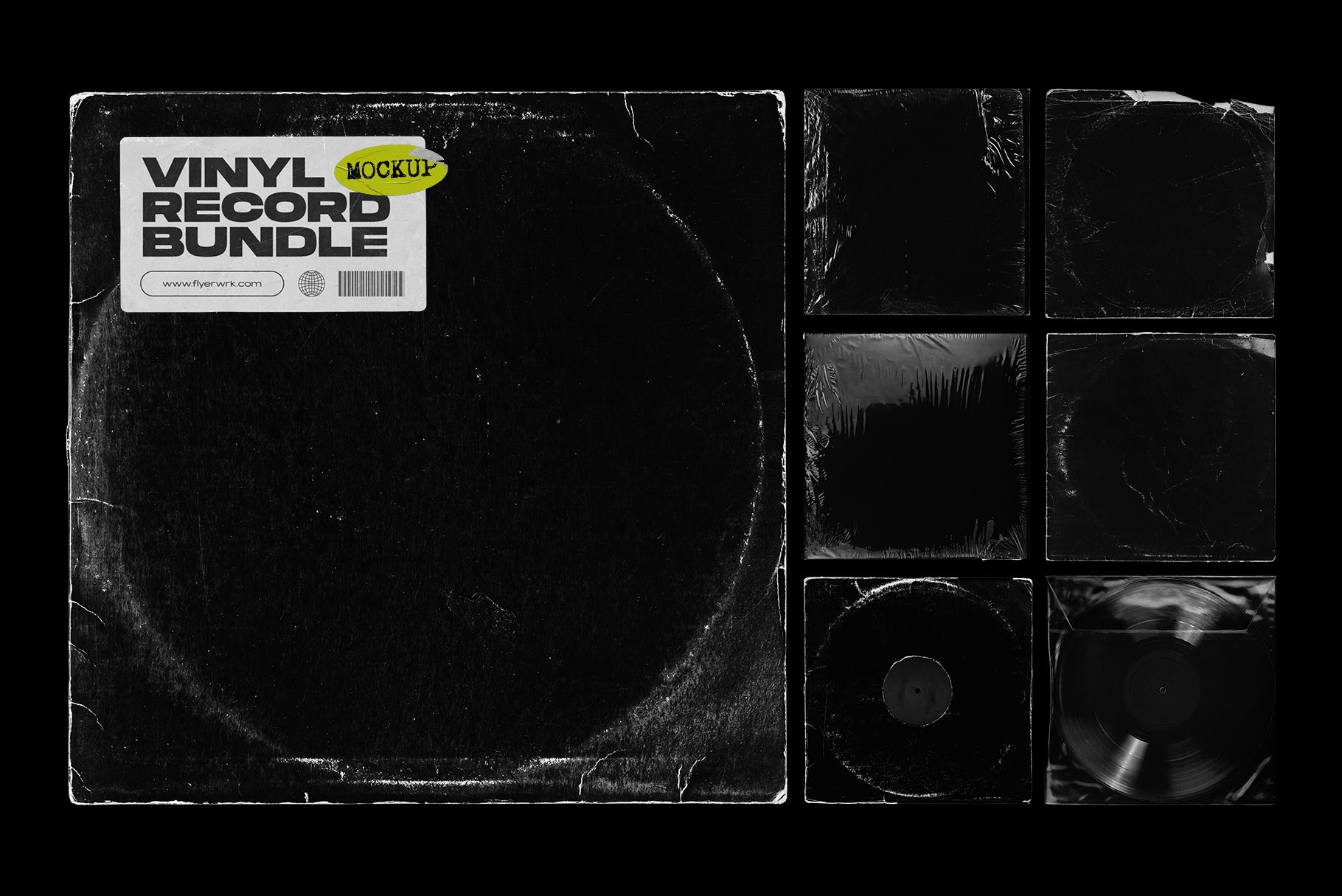 Retro Vinyl Record Mockup Bundle – flyerwrk